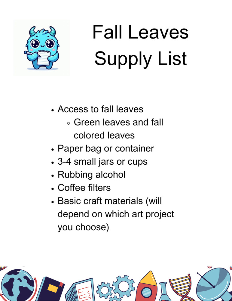 Life Science Homeschool Unit on Leaves in the Fall