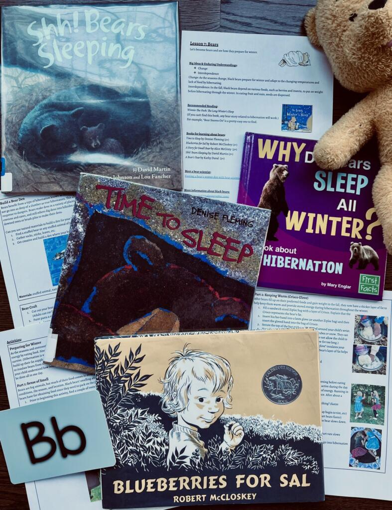 Mini Homeschool Unit on Bears & Hibernation (PreK to 2nd Grade)