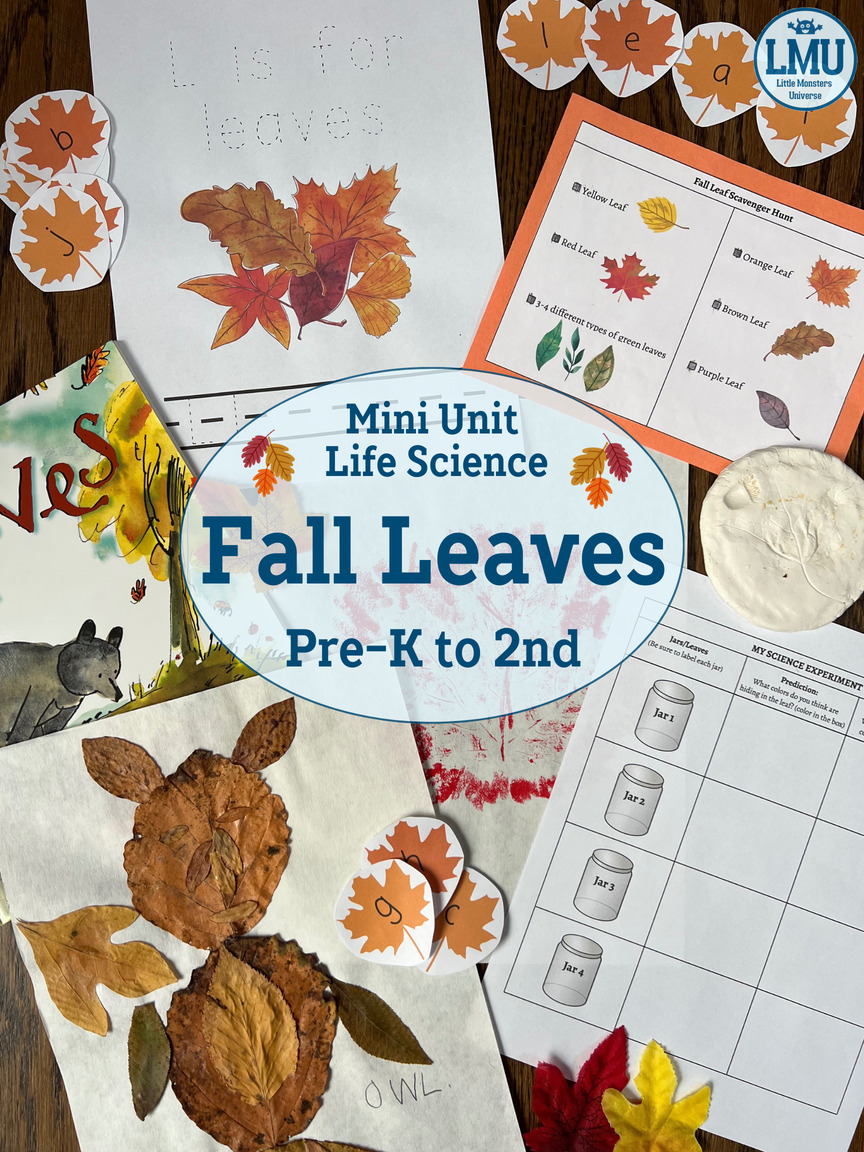 Life Science Homeschool Unit on Leaves in the Fall