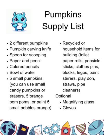 Mini Homeschool Unit on Pumpkins in the Fall