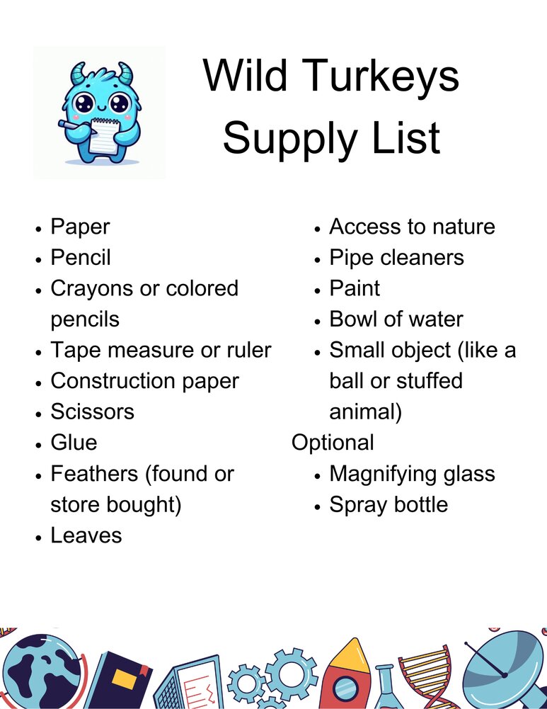 An Interactive Mini Unit on Wild Turkeys (PreK to 2nd Grade)