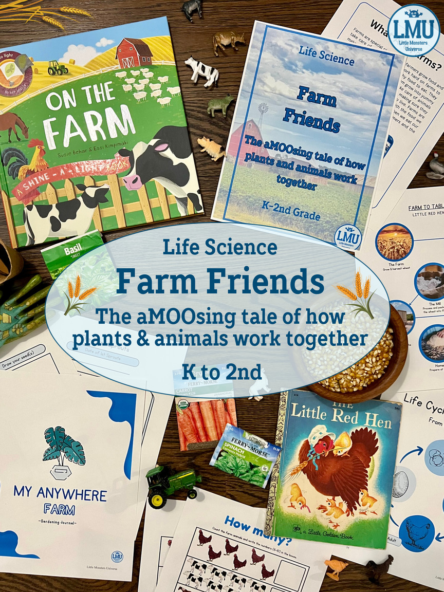 Farm Ecosystems Science Homeschool Unit (K-2nd Grade).