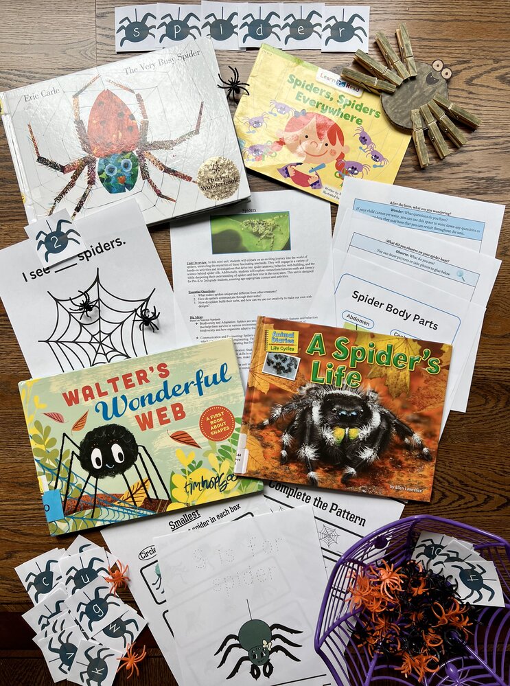 Spiders Mini Unit: Educational Adventures for Pre-K to 2nd Grade