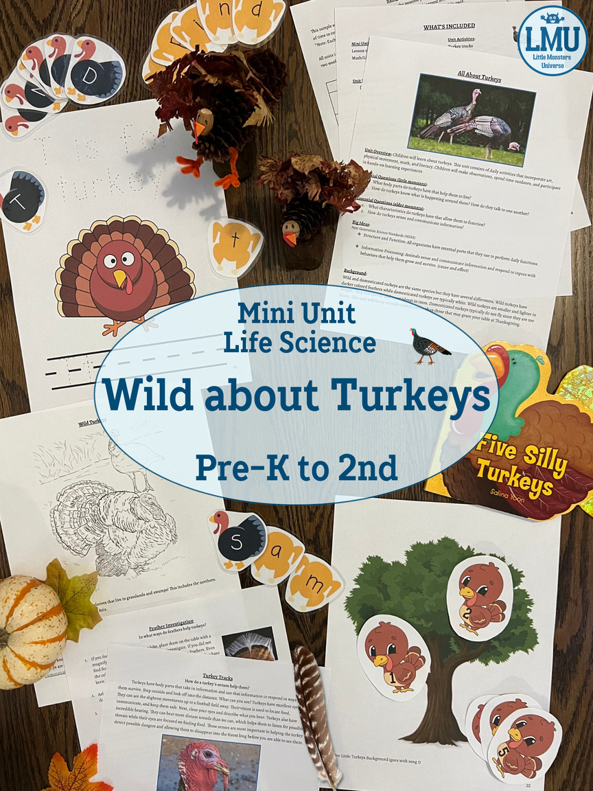 An Interactive Mini Unit on Wild Turkeys (PreK to 2nd Grade)