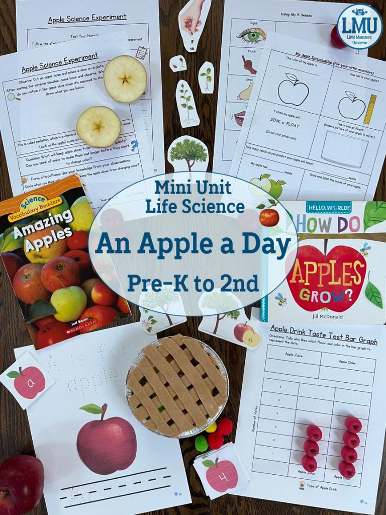 Apples Mini Unit: Fall Educational Activities for PreK to 2nd Grade