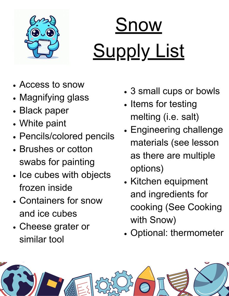 Snow Mini Unit: Winter STEM Activities for K-2nd Graders